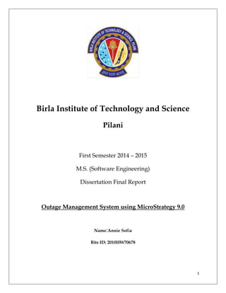 BITS MS- Dissertation Final Report | PDF