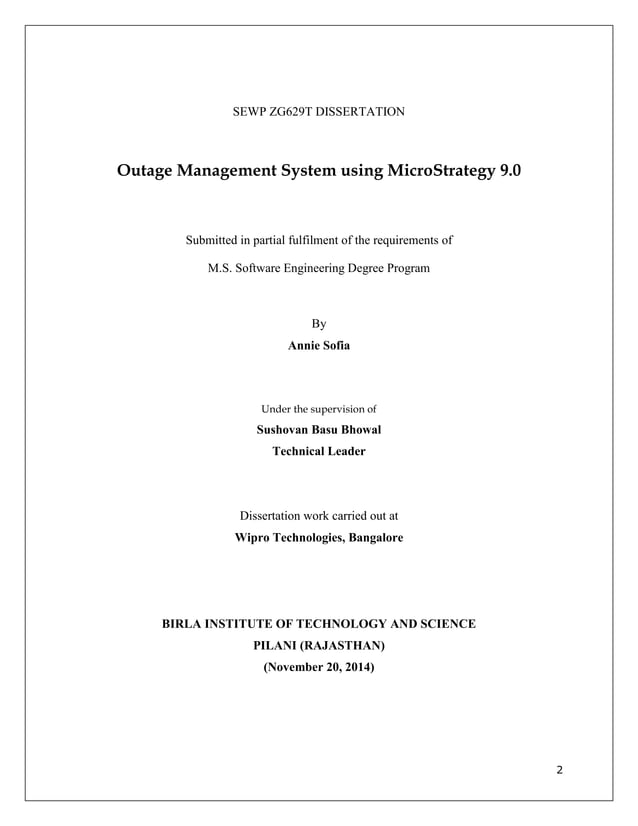 BITS MS- Dissertation Final Report | PDF