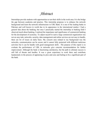 UBL Internship Report 2012 | PDF | Computer Networking | Computing