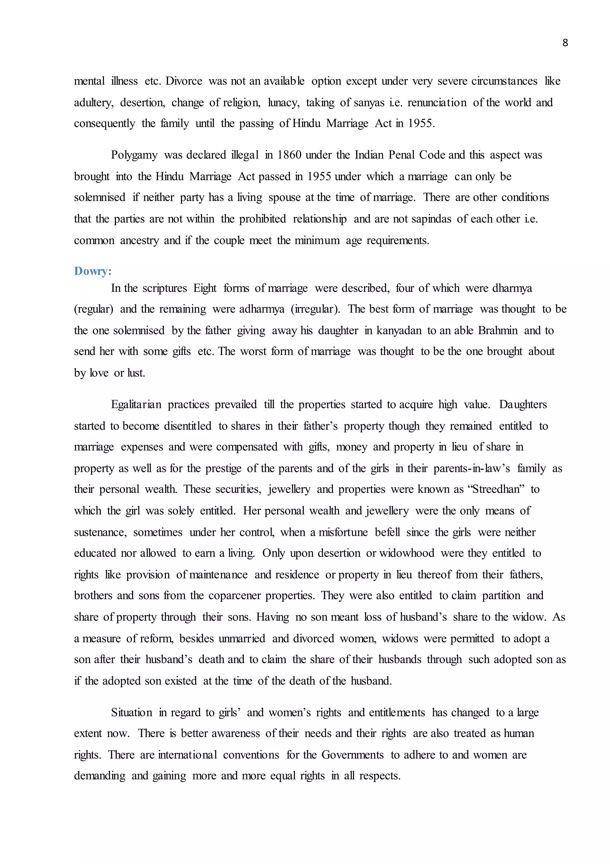 Evolution of Indian Family Law in the contemporary Indian Society and ...