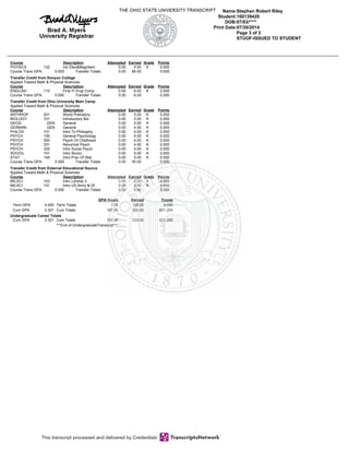 Ohio State transcript | PDF