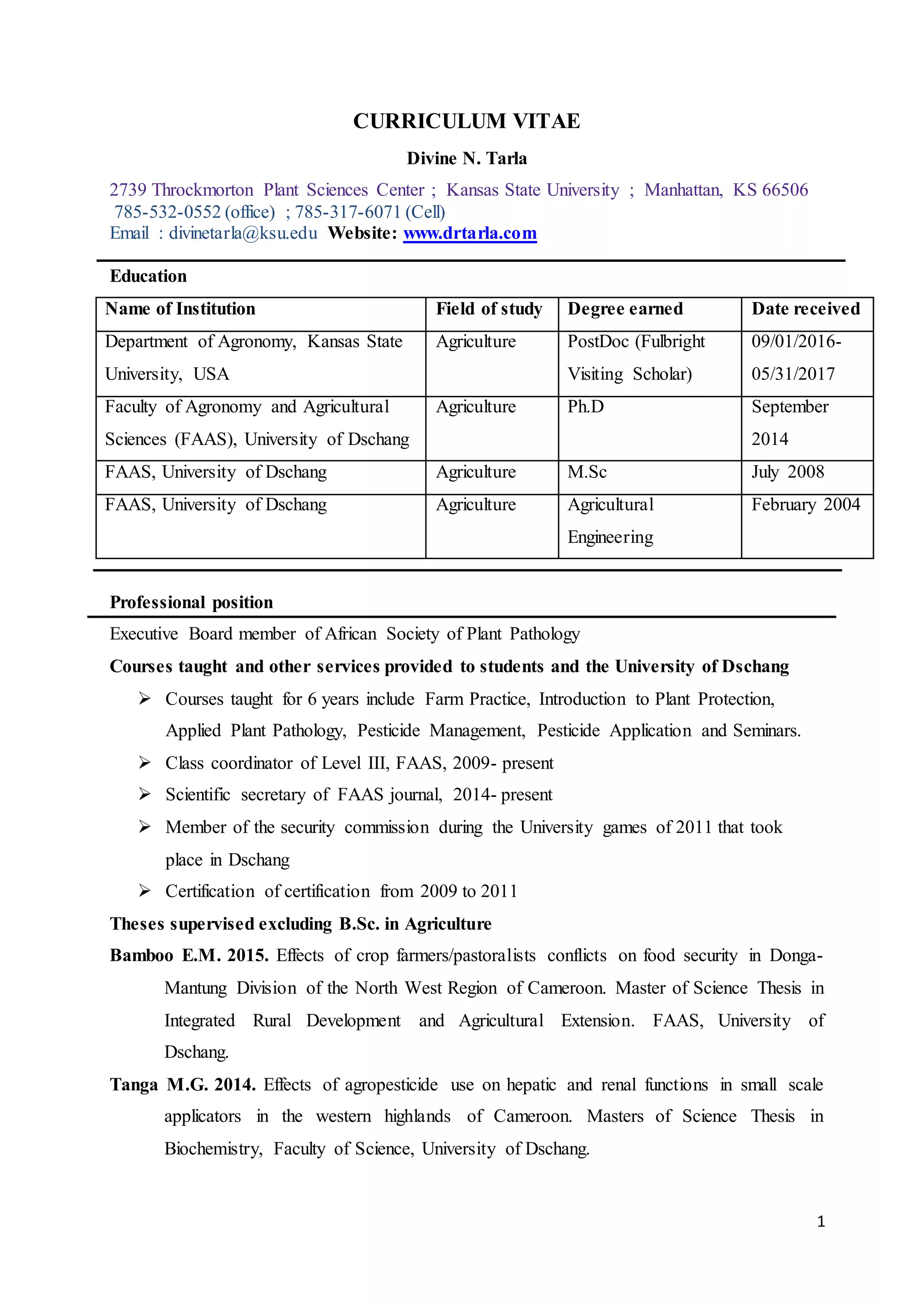 CV Divine Tarla final | DOCX