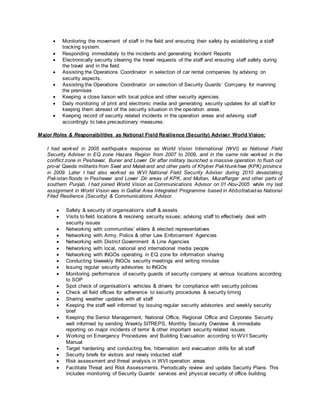 Security Adviser Profile | DOCX