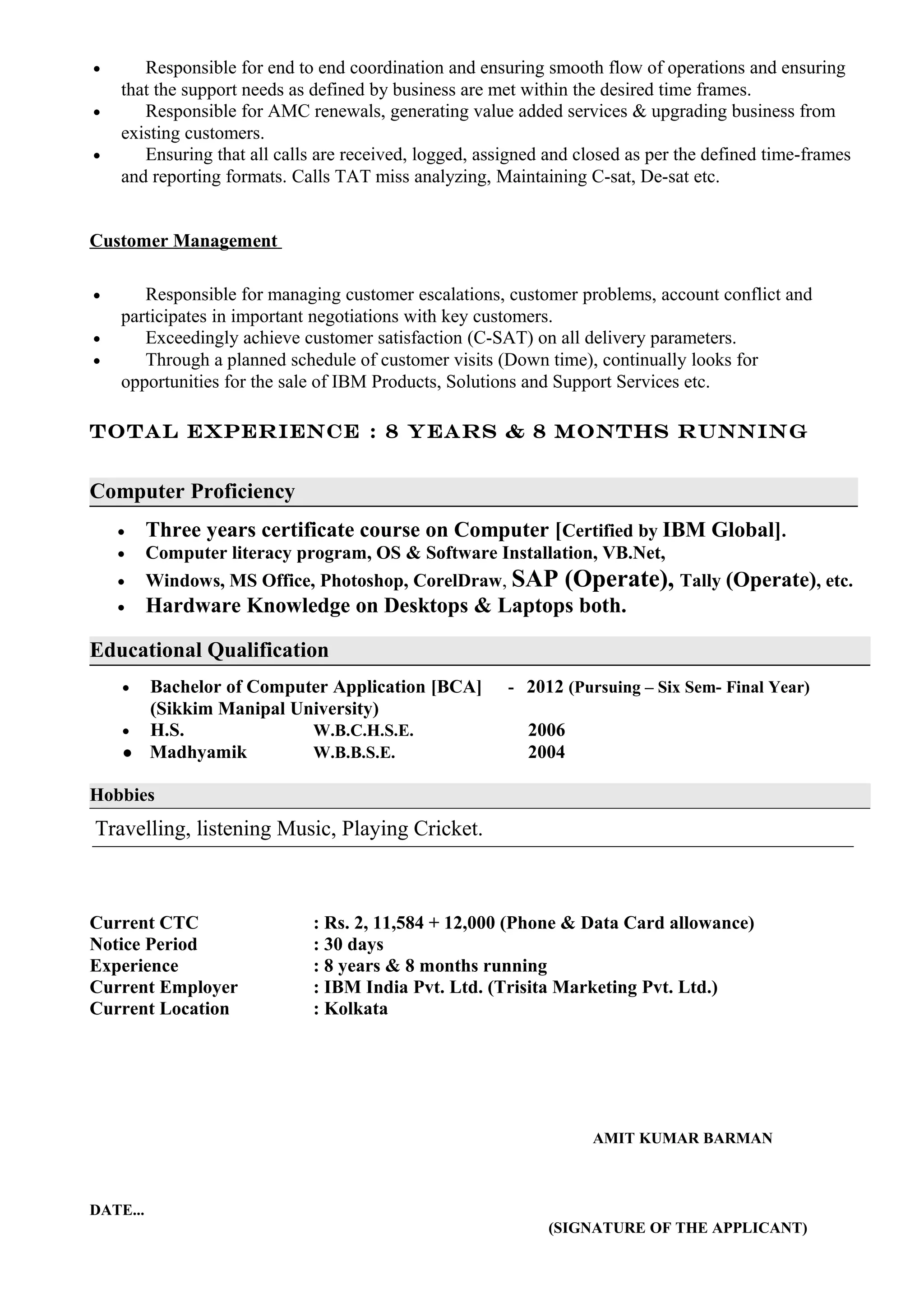 Amit CV | PDF