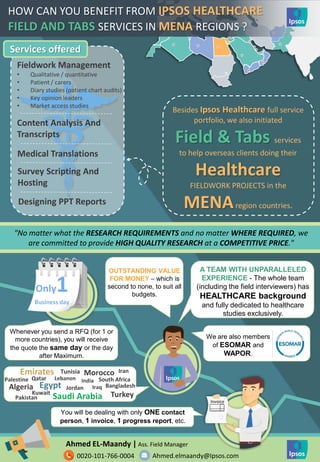 Ipsos Healthcare - Field&Tabs services V3 | PDF | Free Download