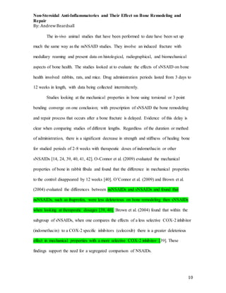 NSAID and Their Effect on Bone Remodeling and Repair | DOCX