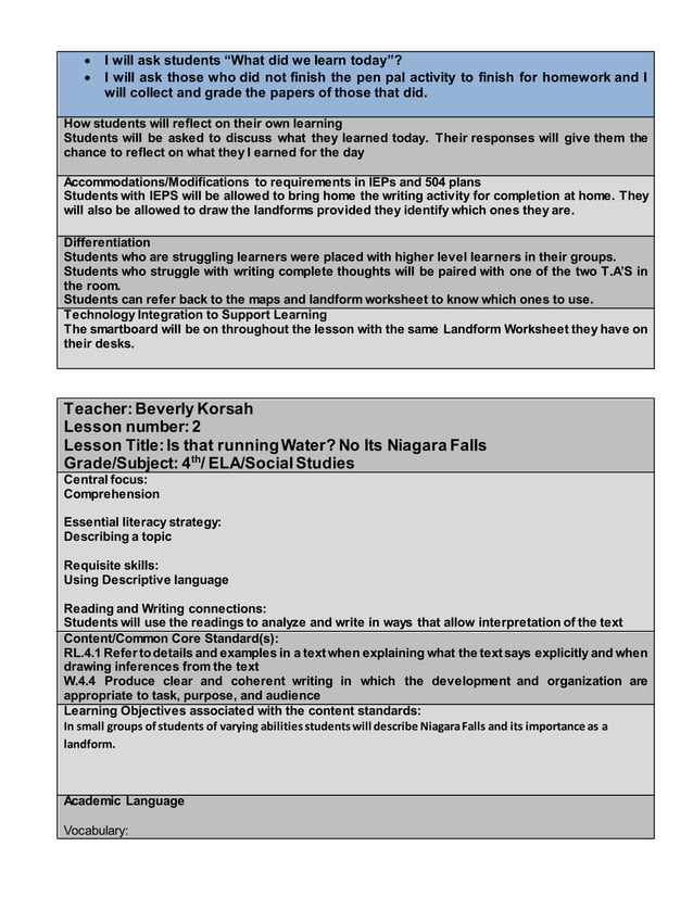 edTPA - Childhood Lesson Plan Template lesson ALL 3 | DOCX ...