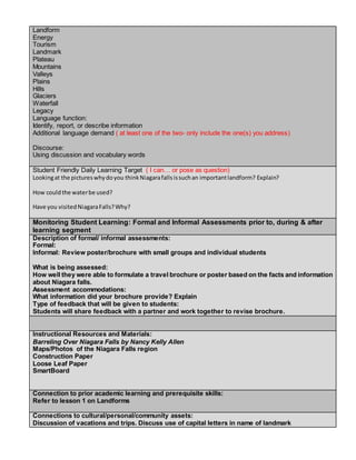 edTPA - Childhood Lesson Plan Template lesson ALL 3 | DOCX