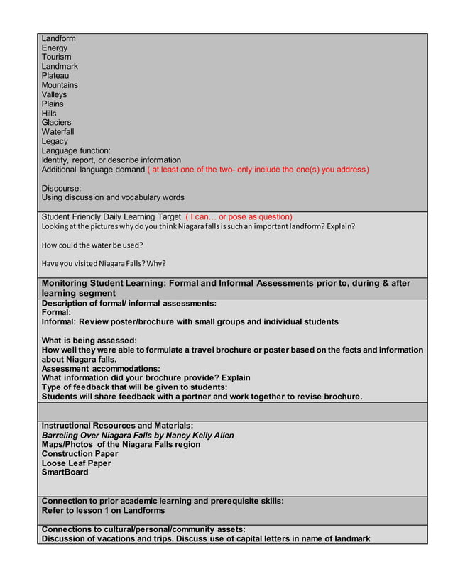edTPA - Childhood Lesson Plan Template lesson ALL 3 | DOCX ...