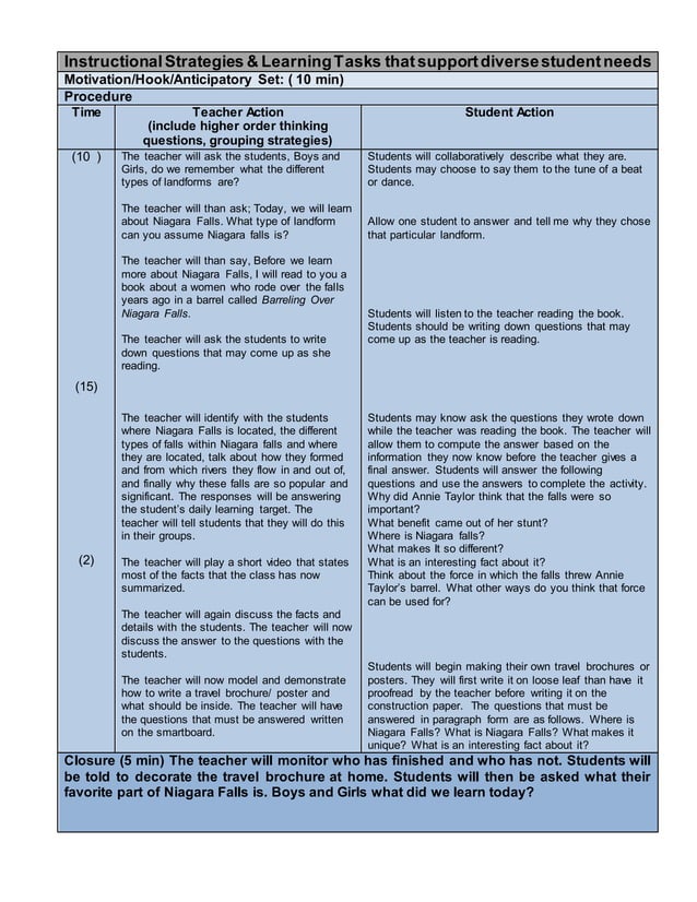 edTPA - Childhood Lesson Plan Template lesson ALL 3 | DOCX ...