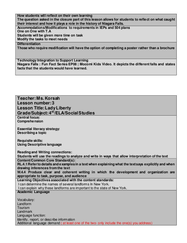 EdTPA Childhood Lesson Plan Template Lesson ALL 3 EdTPA Childhood Lesson Plan Template Lesson ALL 3