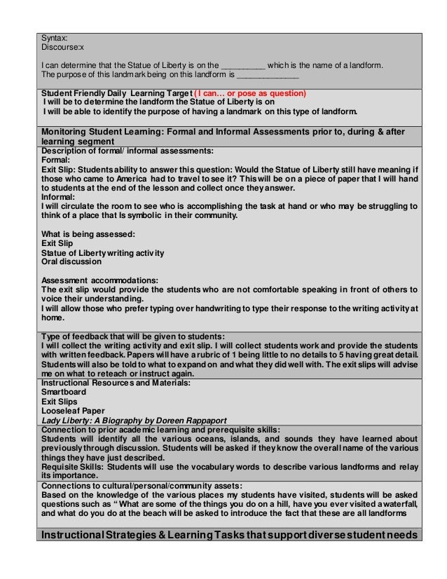 EdTPA Childhood Lesson Plan Template Lesson ALL 3 EdTPA Childhood Lesson Plan Template Lesson ALL 3