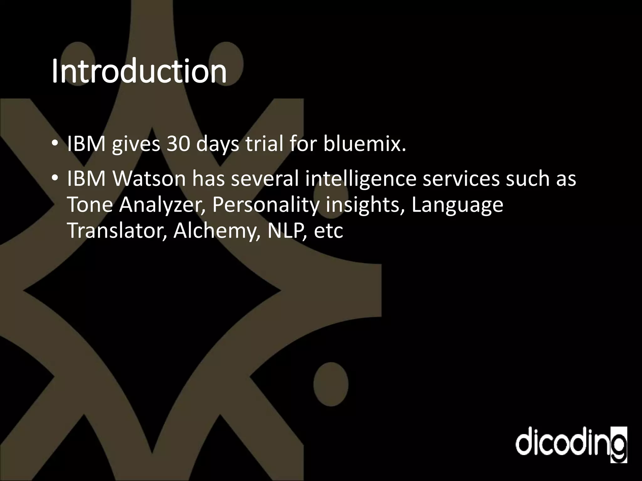 Image Recognition service using IBM Watson made easy | PPT