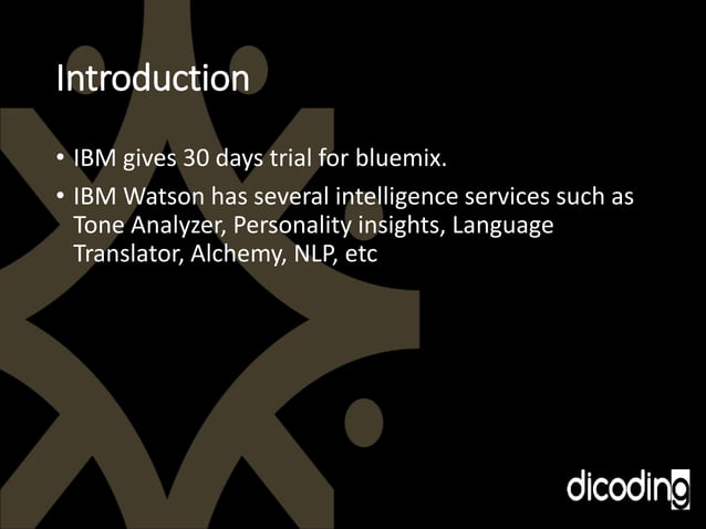 Image Recognition service using IBM Watson made easy | PPT