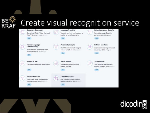 Image Recognition service using IBM Watson made easy | PPT