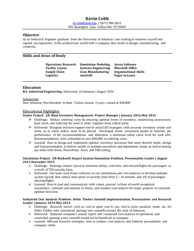 Kevin Cobb Resume | PDF