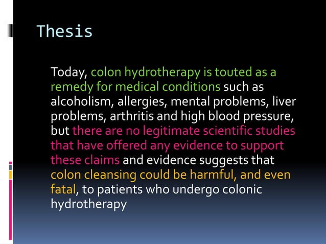 ColonicHydrotherapy | PPTX | Physical Therapy | Wellness