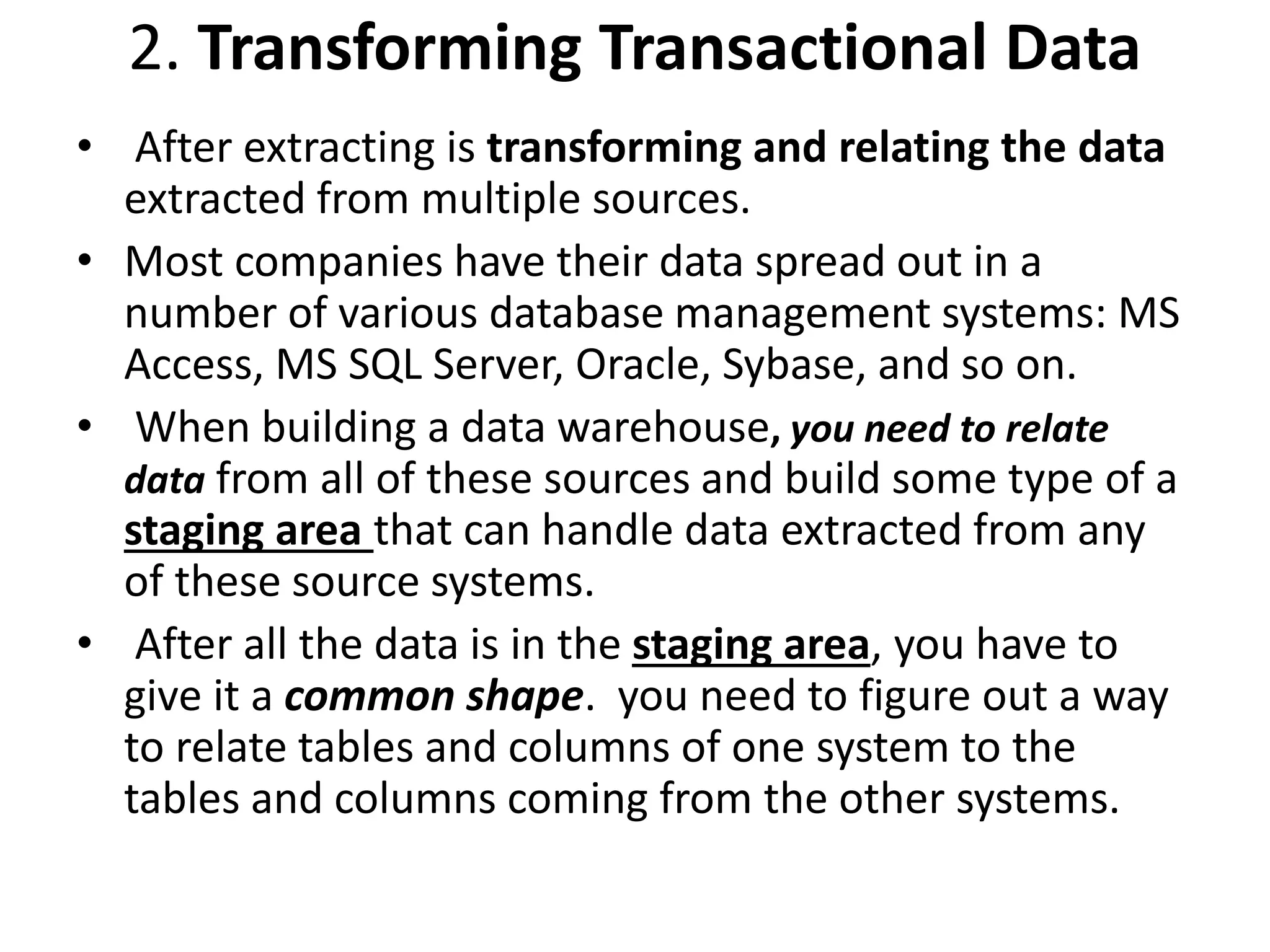 BUILDING A DATA WAREHOUSE | PPTX