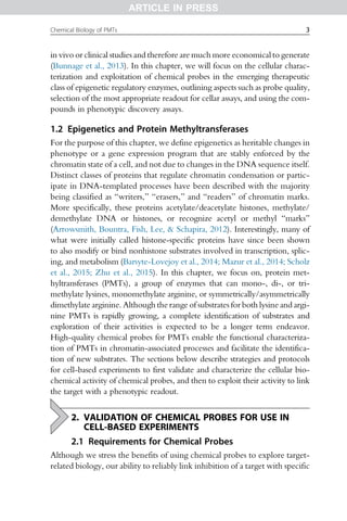 Chemical Biology Characterization Epigen Regulators - 2016 | PDF