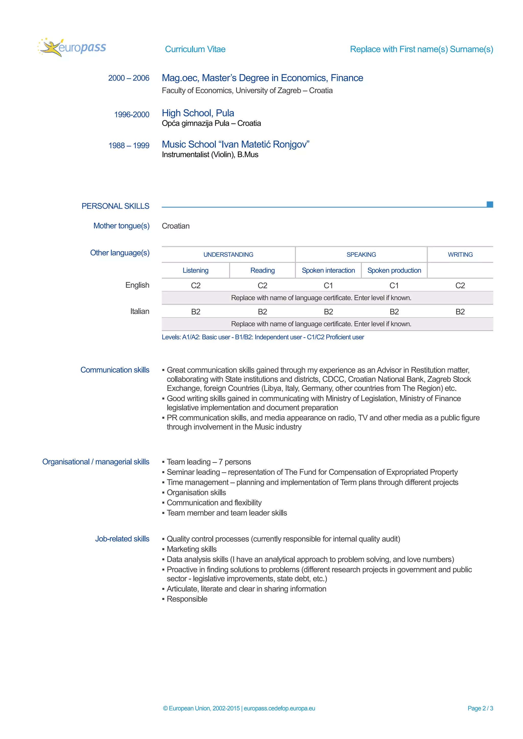 CV_RESUME_MARKOVIC | PDF | Resume Writing and Advice | Job Search