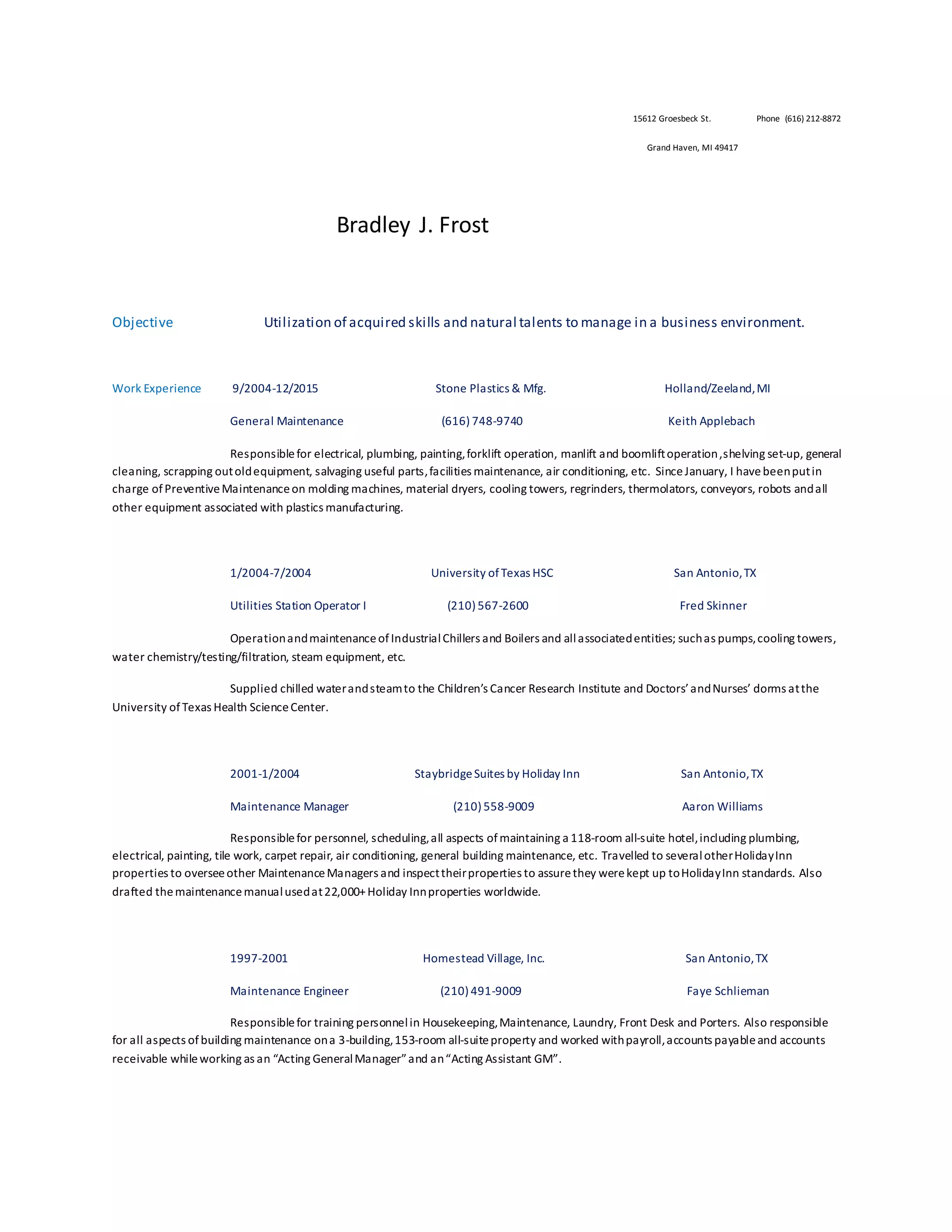 Brad's Resume2 | DOCX