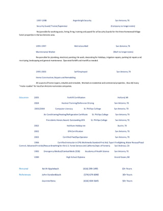 Brad's Resume2 | DOCX