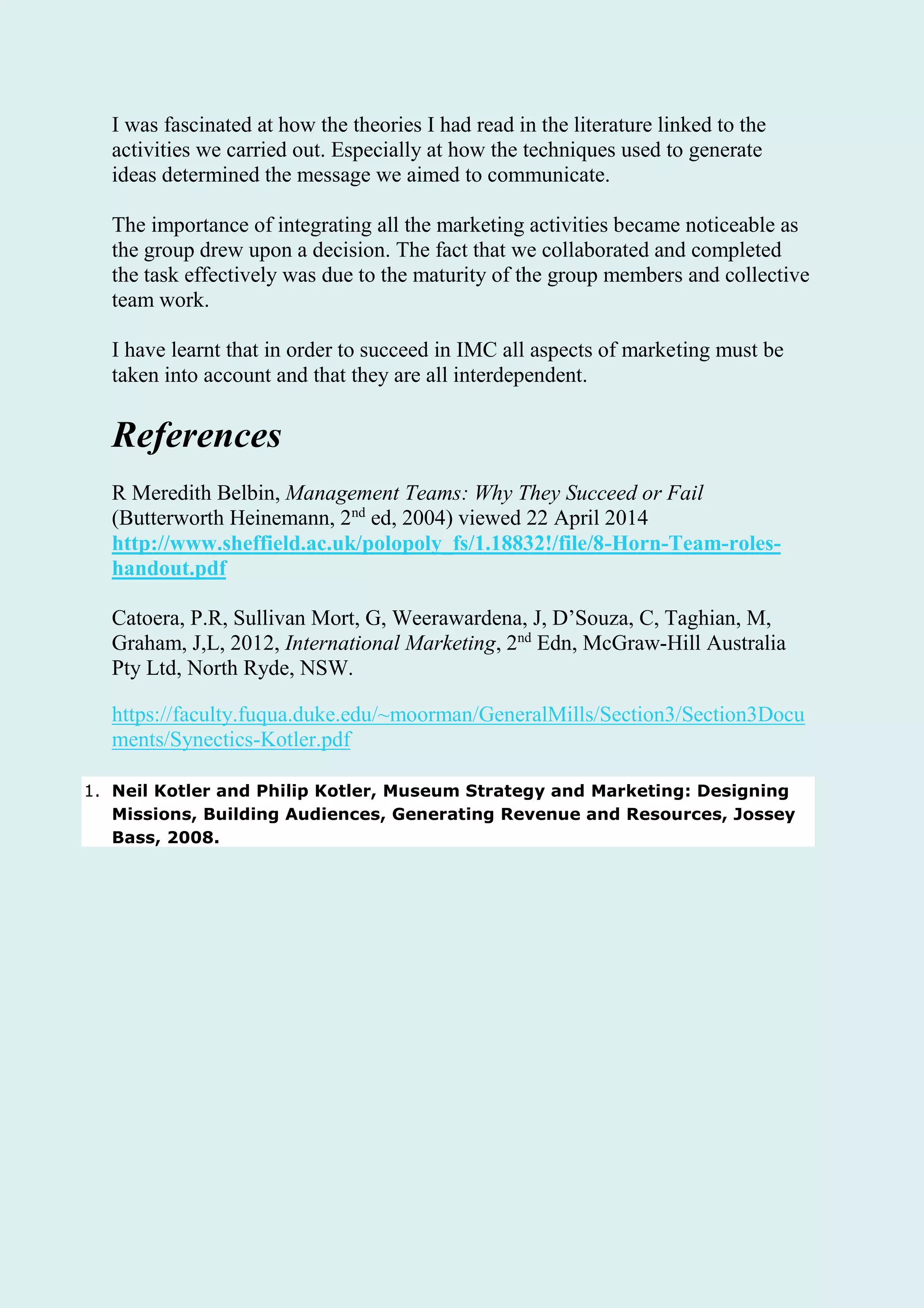 Anthi Creative Project IMC | PDF