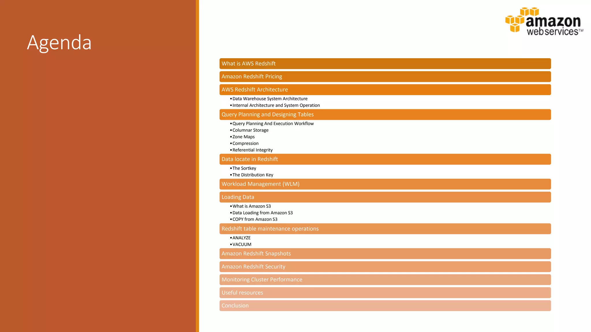 AWS (Amazon Redshift) presentation | PPTX
