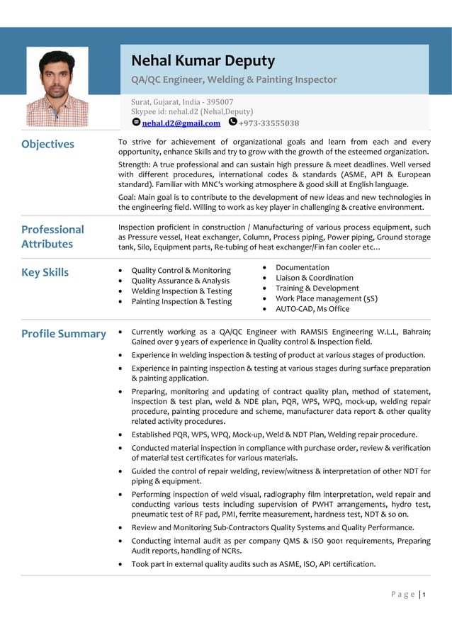 CV - Nehal Deputy - Nov2016 | PDF