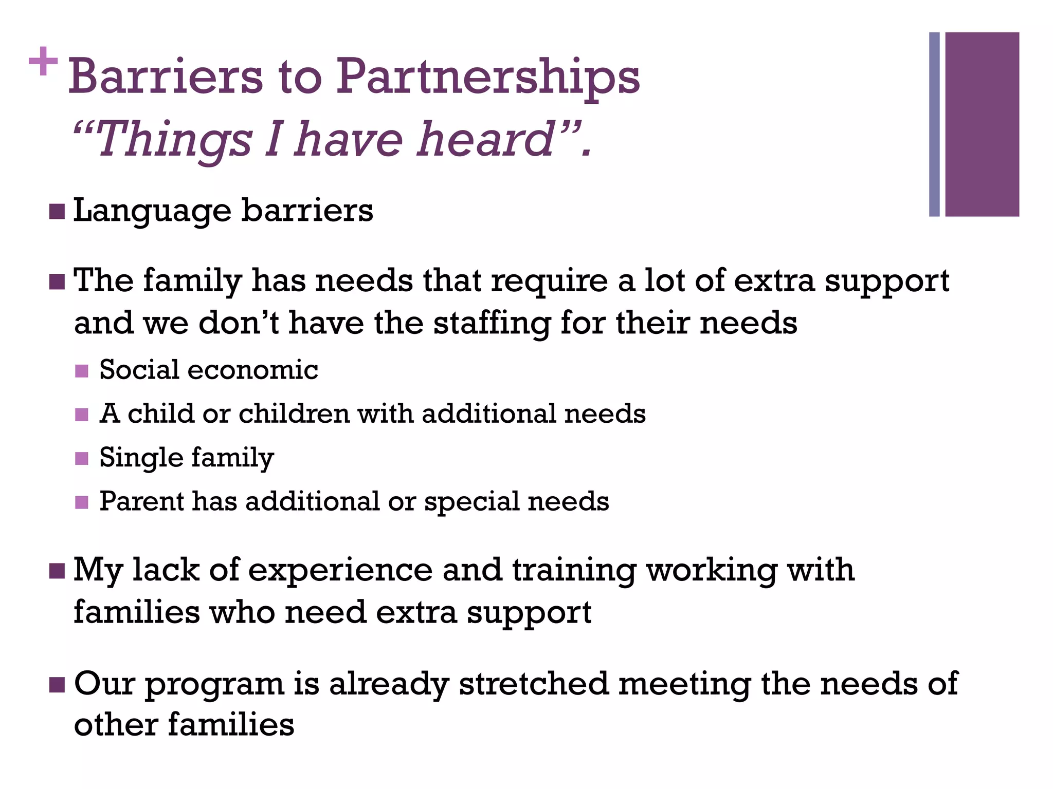 Partnerships with families | PDF