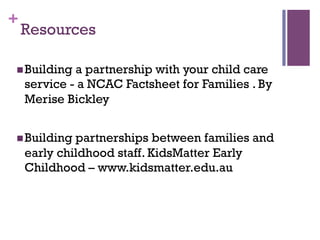 Partnerships with families | PDF