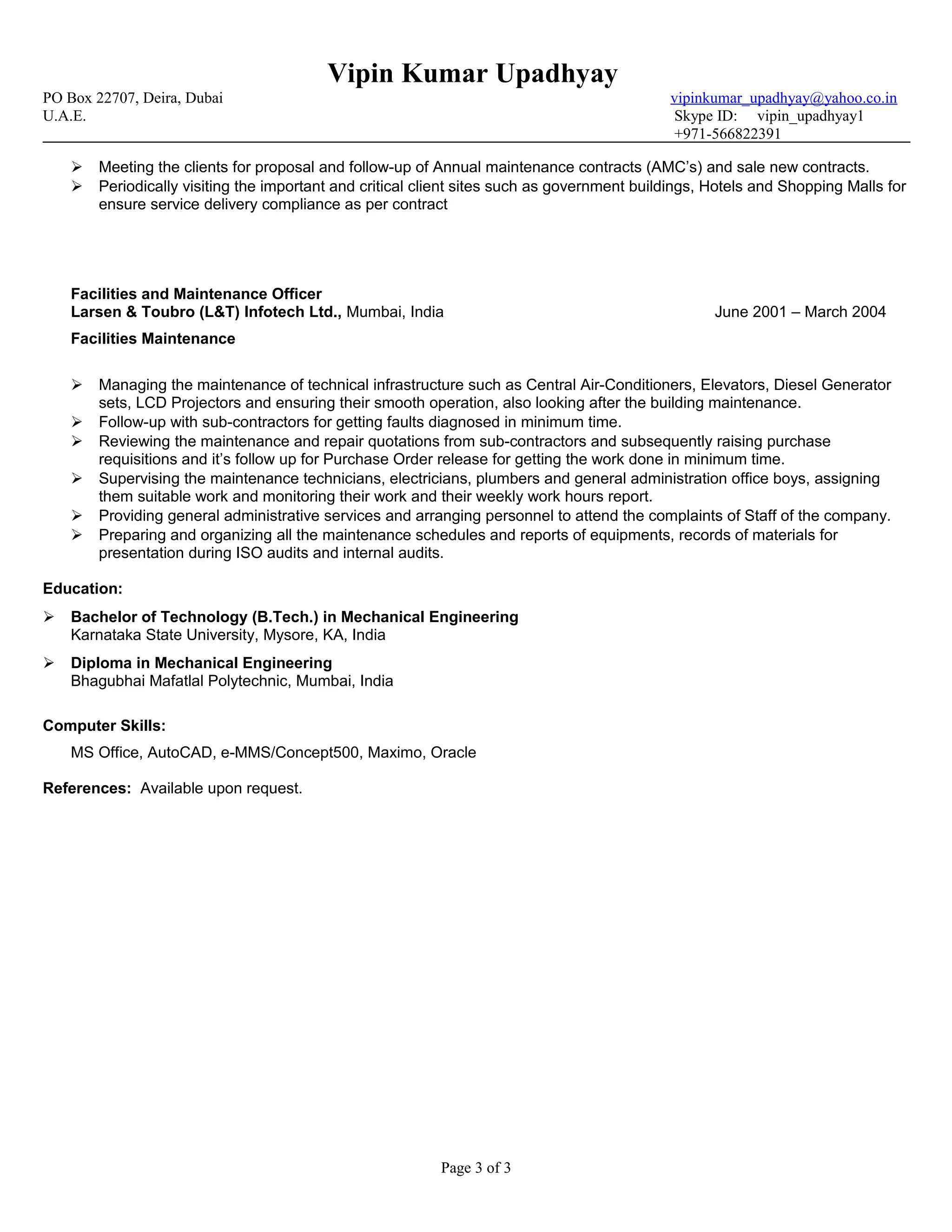 Vipin_CV | PDF | Free Download