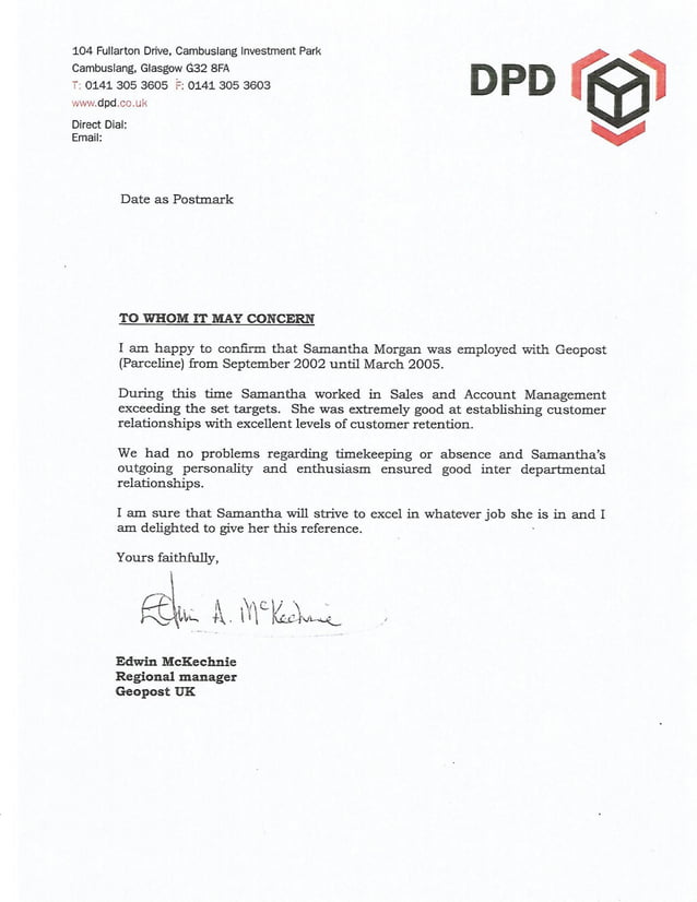 Sam DPD Edwin Reference | PDF