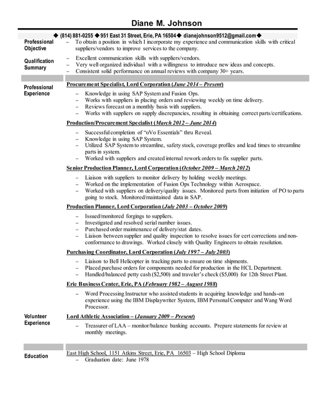 D Johnson Resume (2016) | PDF