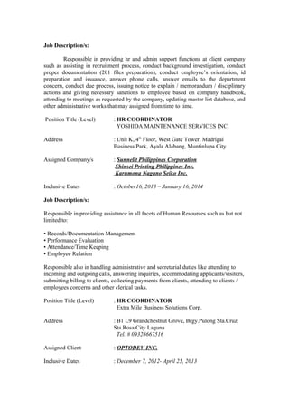 ROMNEL PABALAN GALANG.docupdated as of 121115 | PDF