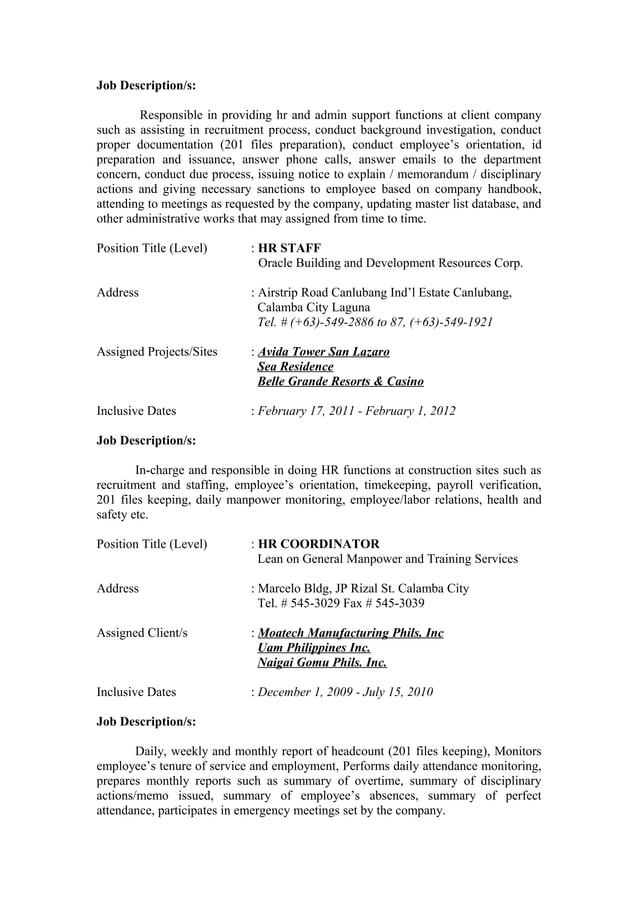 ROMNEL PABALAN GALANG.docupdated as of 121115 | PDF