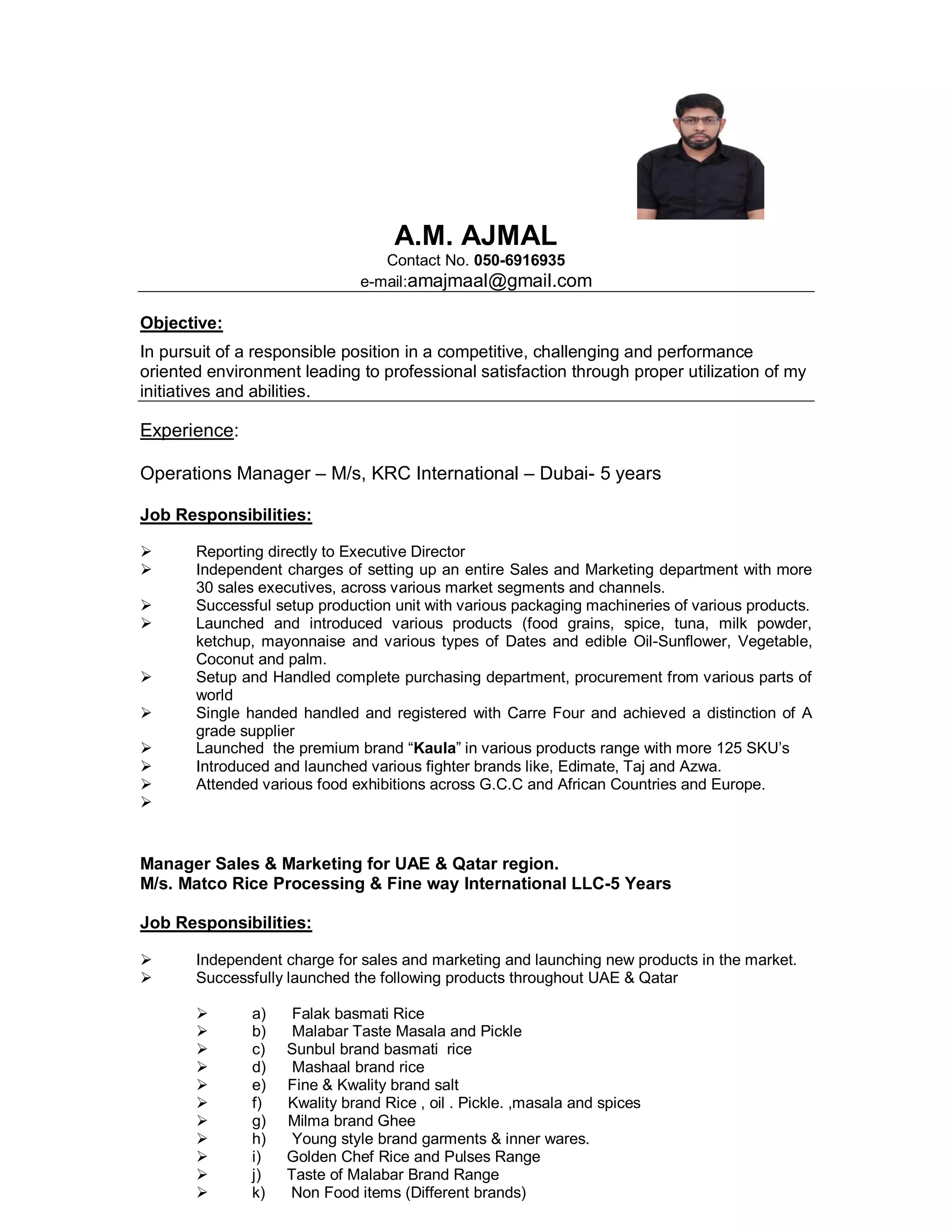 RESUME-AJMAL | PDF