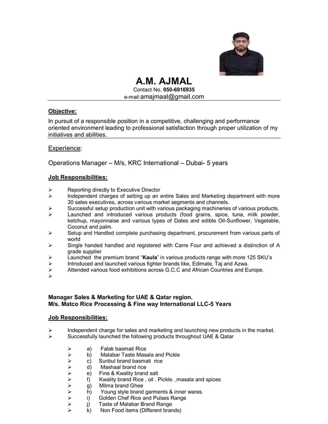 RESUME-AJMAL | PDF