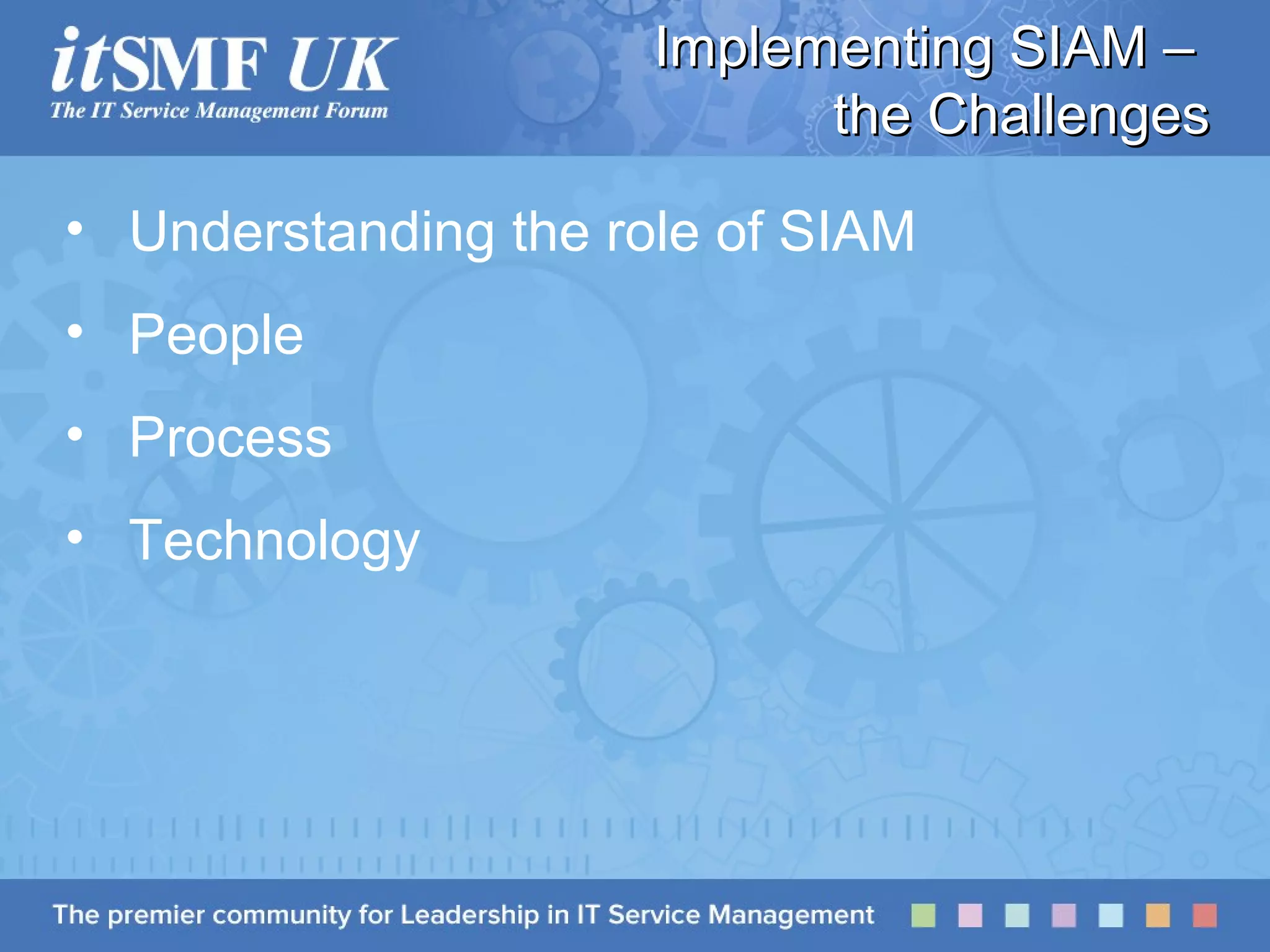 Whats our position on SIAM for SLM | PPT