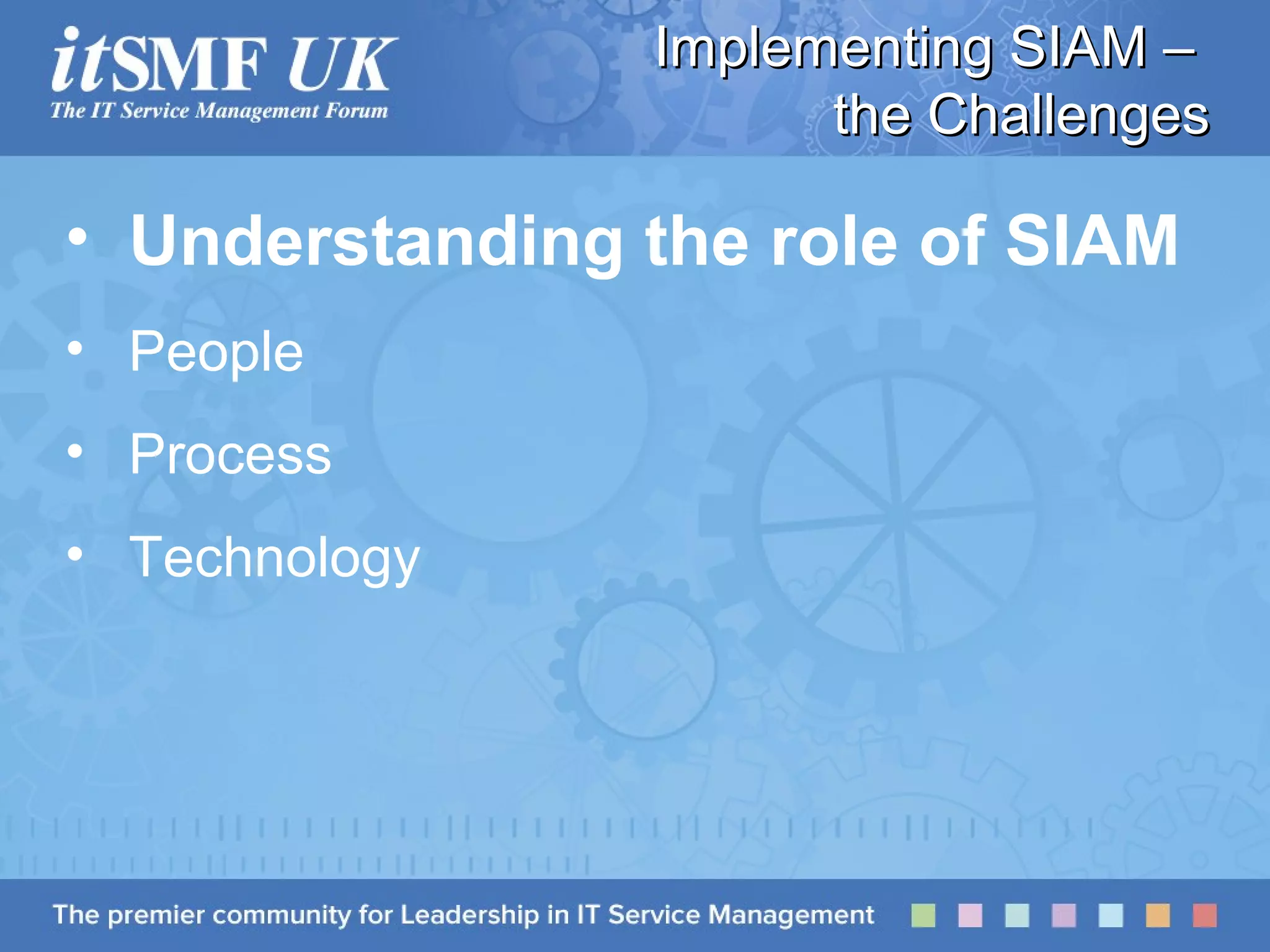 Whats our position on SIAM for SLM | PPT