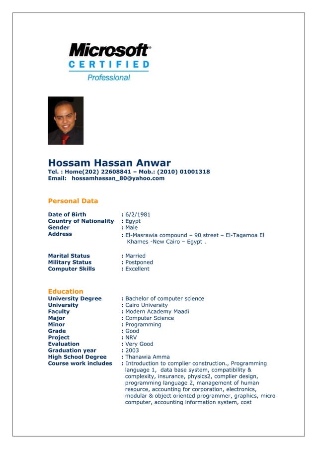 Hossam Hassan curriculum vite | PDF