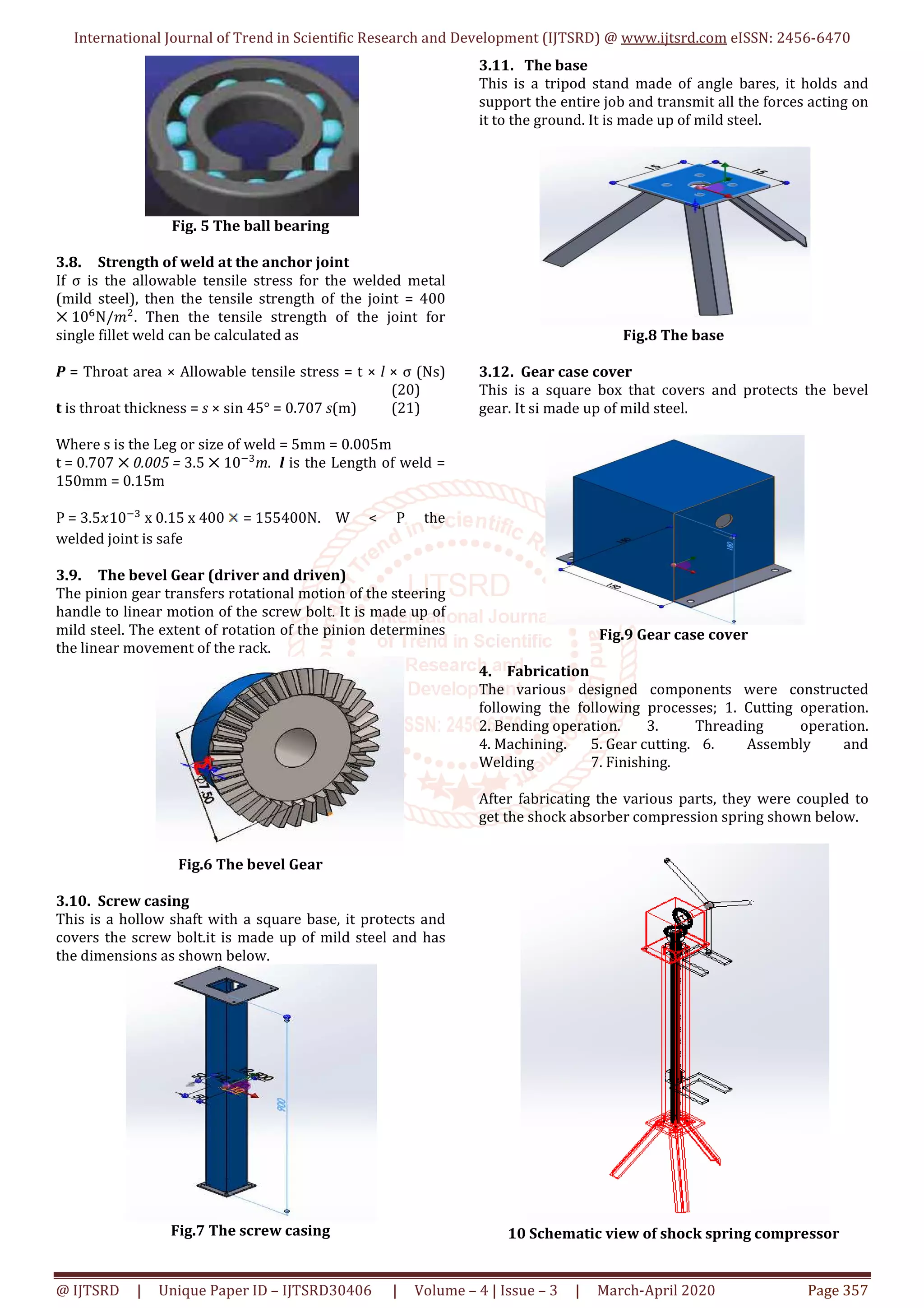 Design and Fabrication of Shock Absorber Compressor Spring | PDF