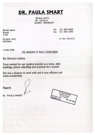 Dr Reference Letter (1) | PDF