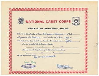 National Cadet Corps_Certificate | PDF