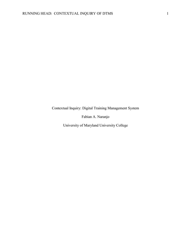 DTMS_Contextual_Inquiry_Report | PDF