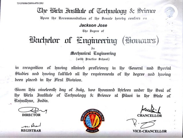 BITS - Certificate