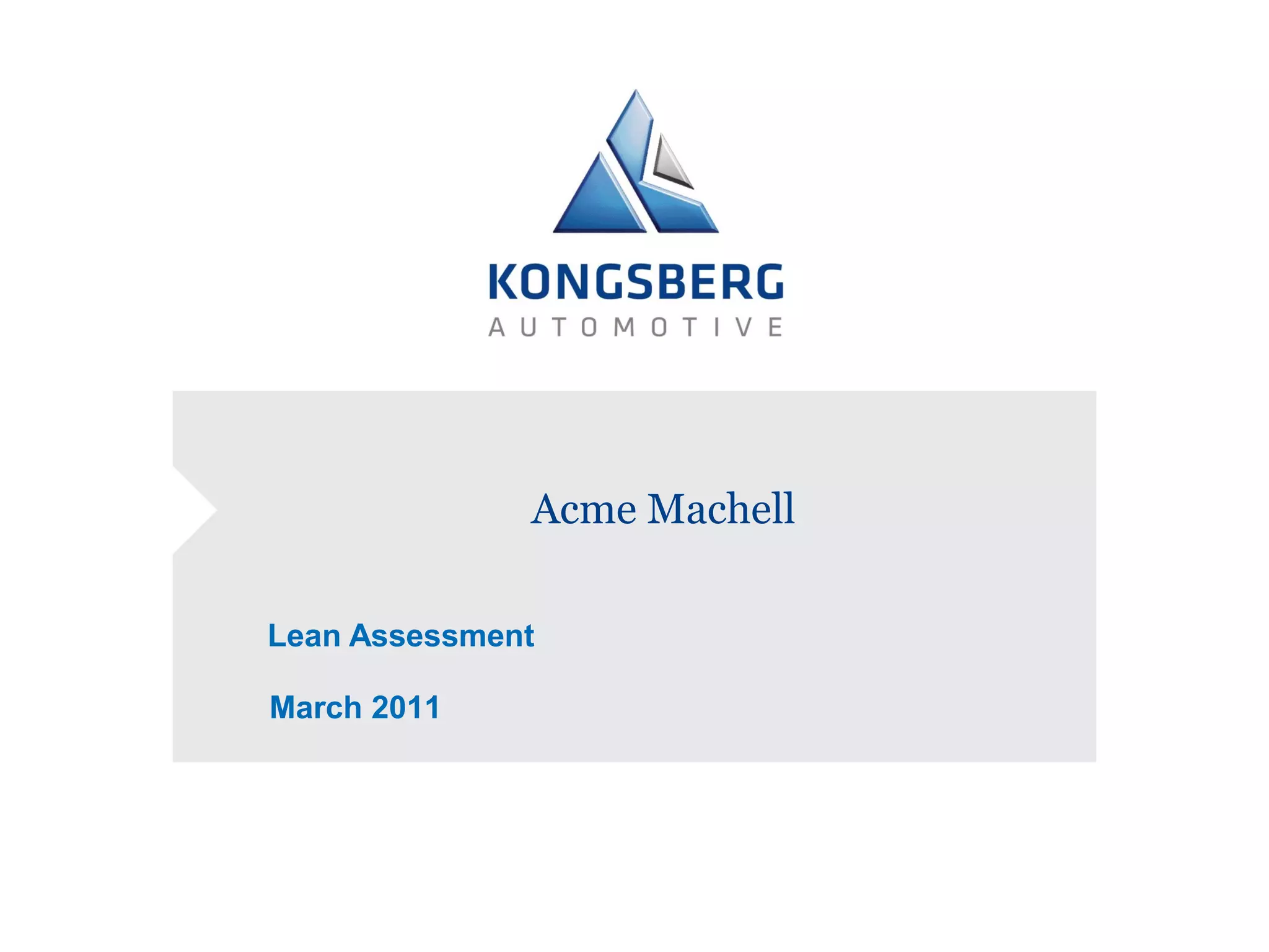 Lean Assessment 03-09-11 | PPT