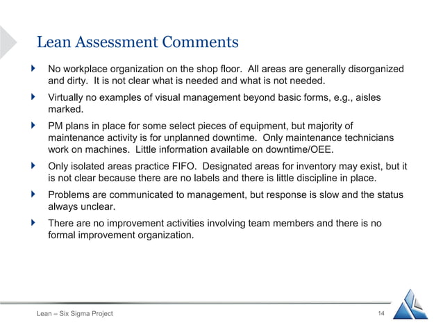 Lean Assessment 03-09-11 | PPT