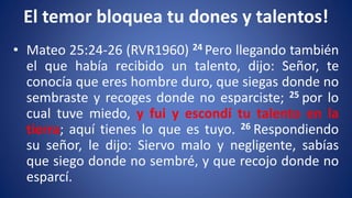 Echando fuera el temor | PPTX