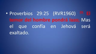 Echando fuera el temor | PPTX